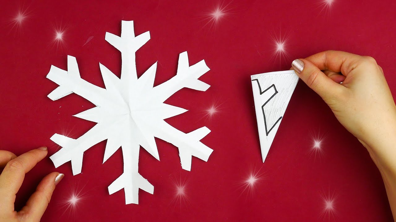 Molde para hacer copos de nieve de papel